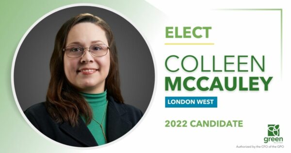 Colleen McCauley nominated as Ontario Greens candidate in London West ...