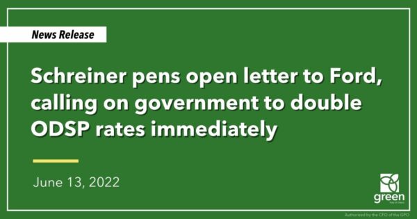 Schreiner pens open letter to Ford, calling on government to double ...