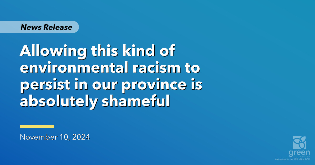 Greens support Aamjiwnaang First Nation’s calls for action on ...