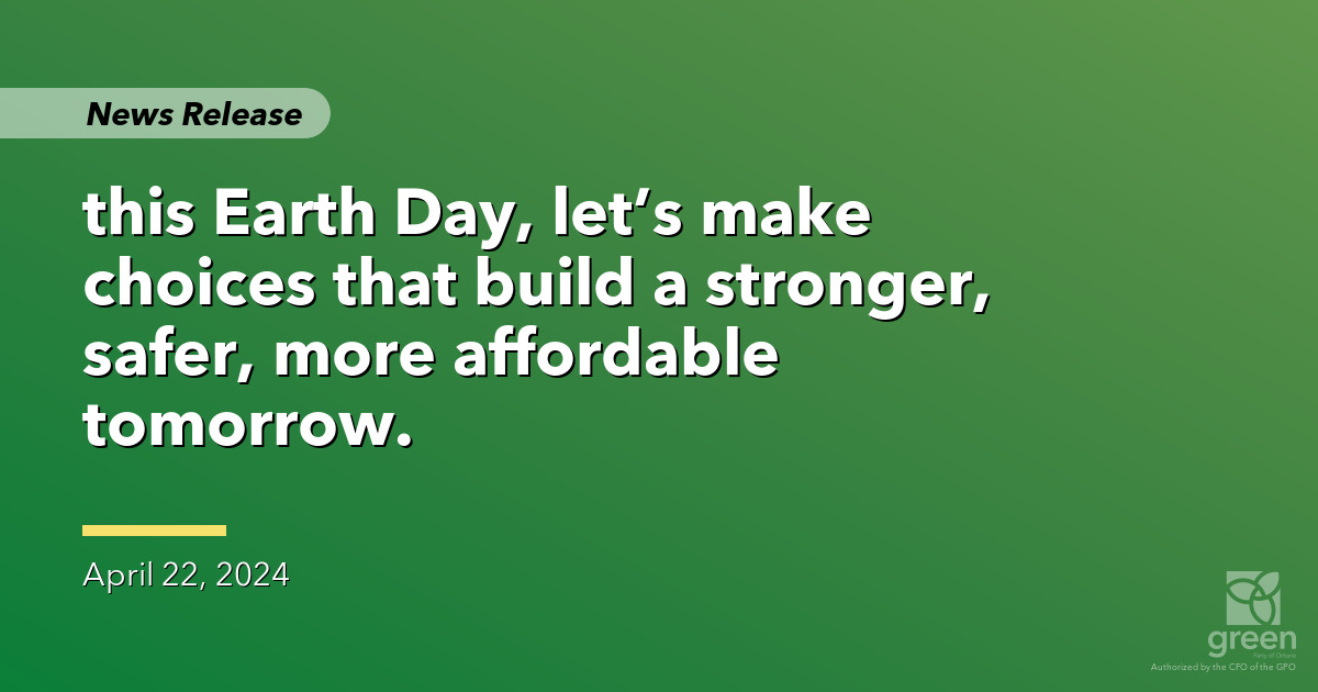 On Earth Day, Greens renew demand for climate action