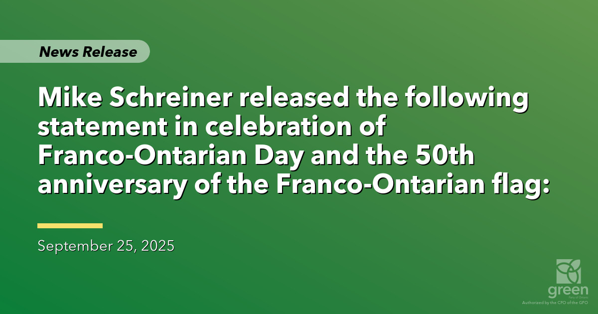 Schreiner celebrates Franco-Ontarian Day