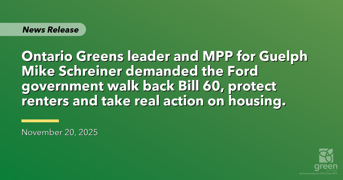 Schreiner demands real action on housing during Bill 60 debate