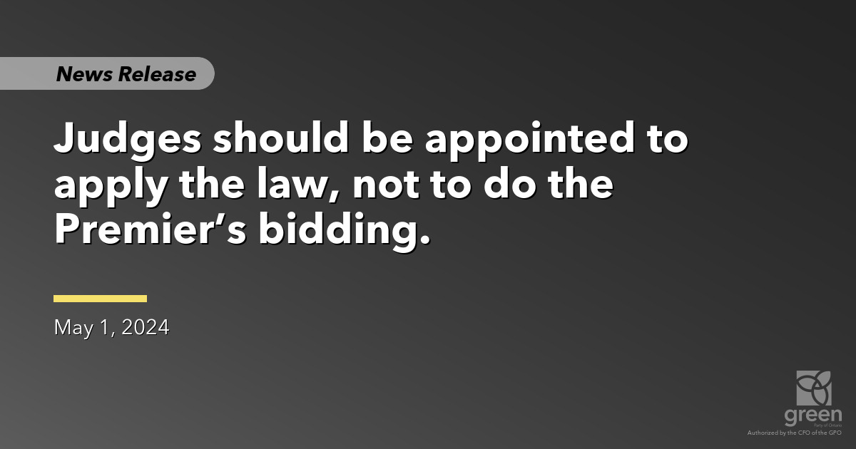 Ford government keeps meddling in judicial system