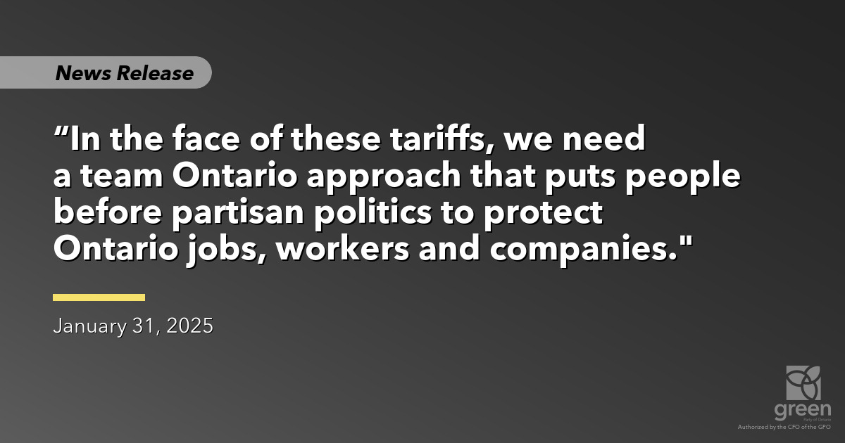 Mike Schreiner responds to Trump tariffs